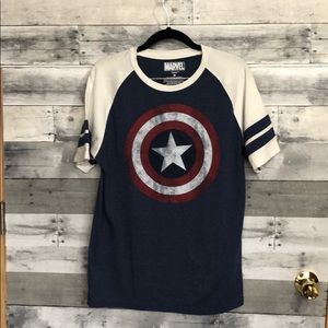 Marvel | Tops | Marvel Captain America Football Shirt Med | Poshmark